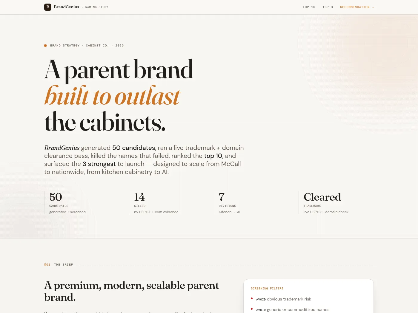 BrandGenius Cabinet Co.