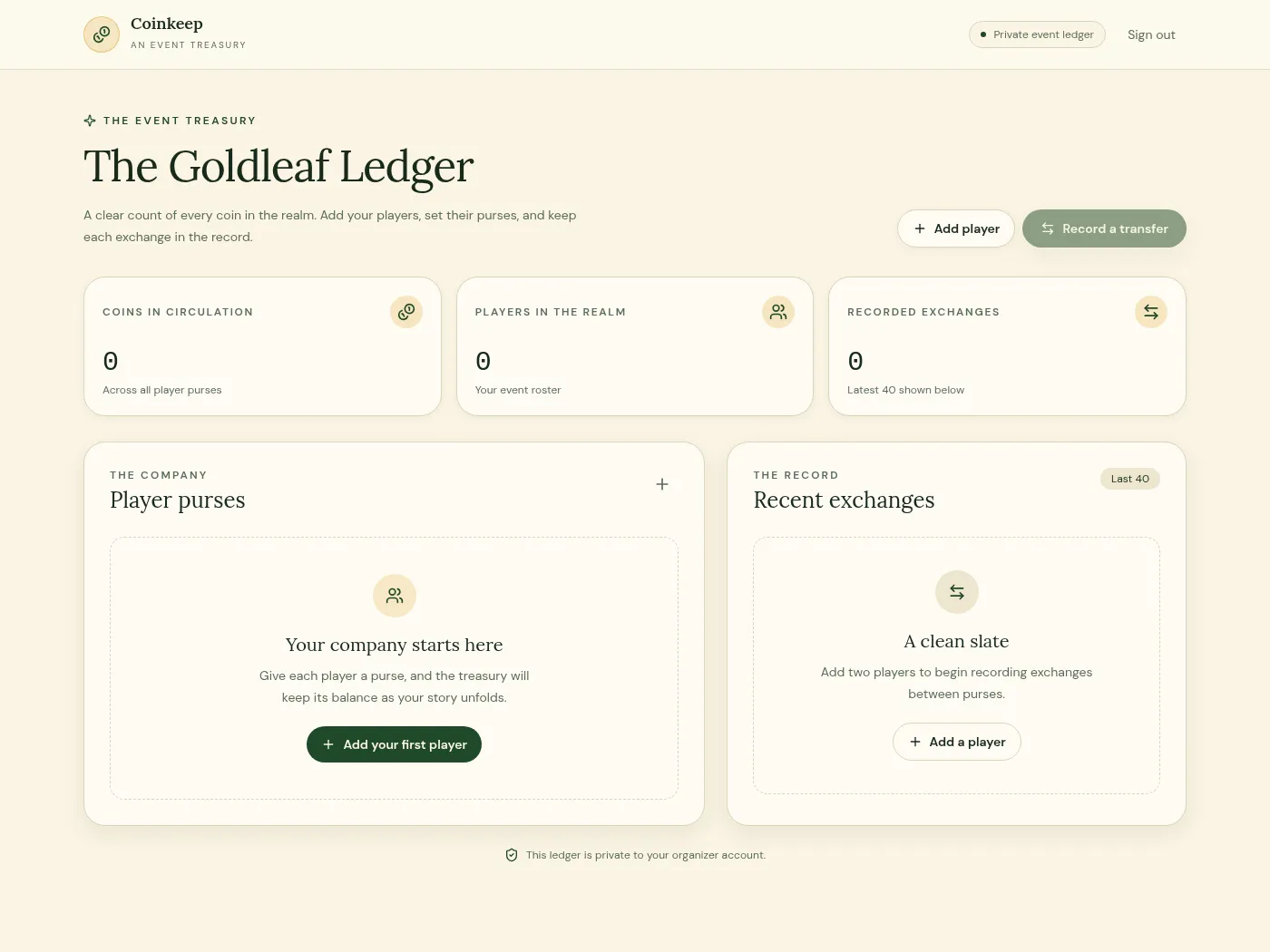 LARP Coin Manager