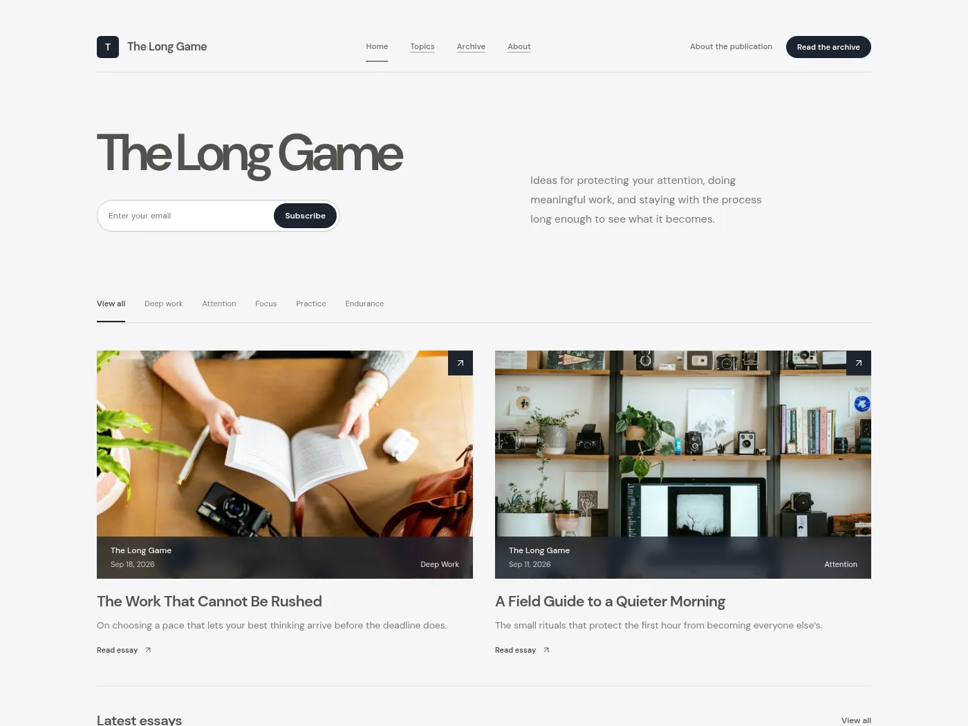 The Long Game Blog