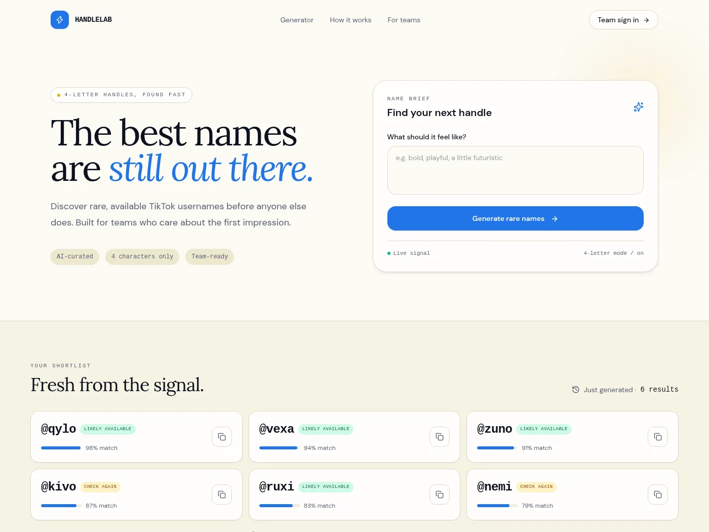 AI TikTok Name Finder