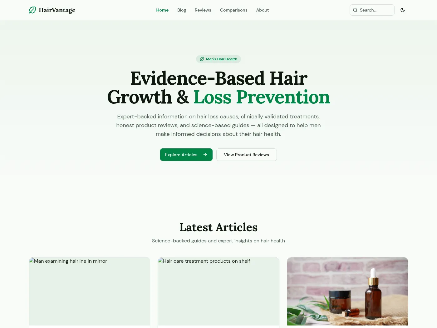 HairVantage Health Site