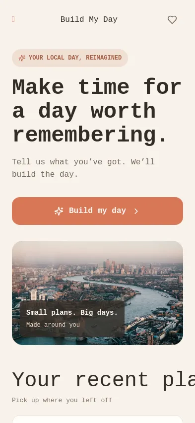 Build My Day App