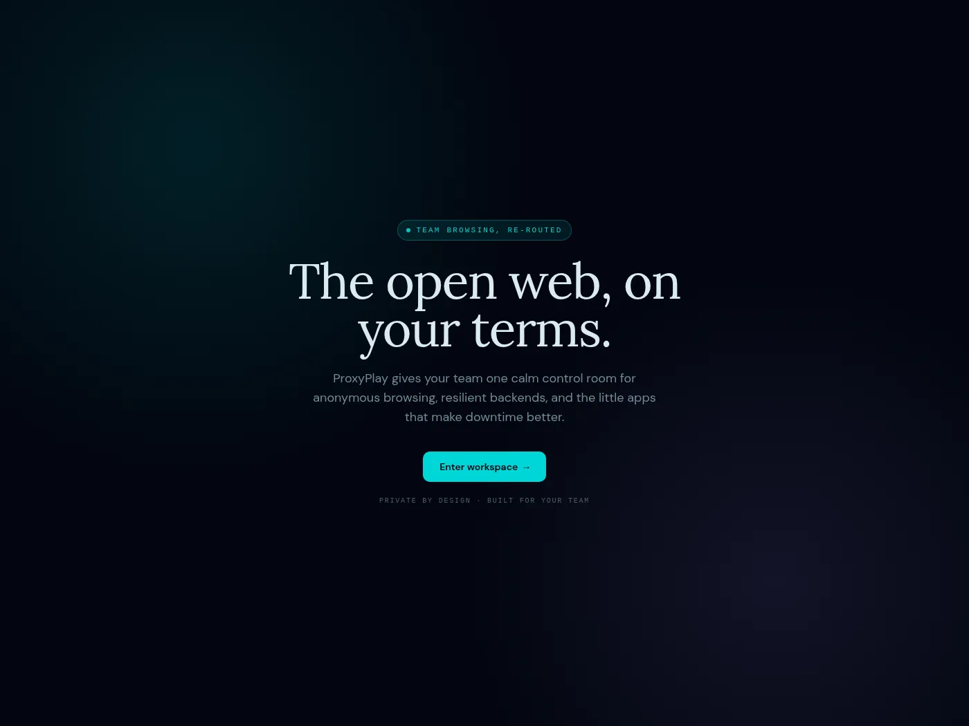 ProxyPlay Dashboard