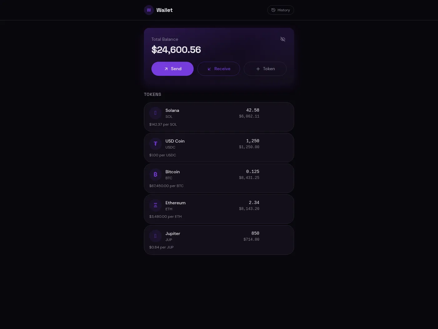 Mock Crypto Wallet Pro