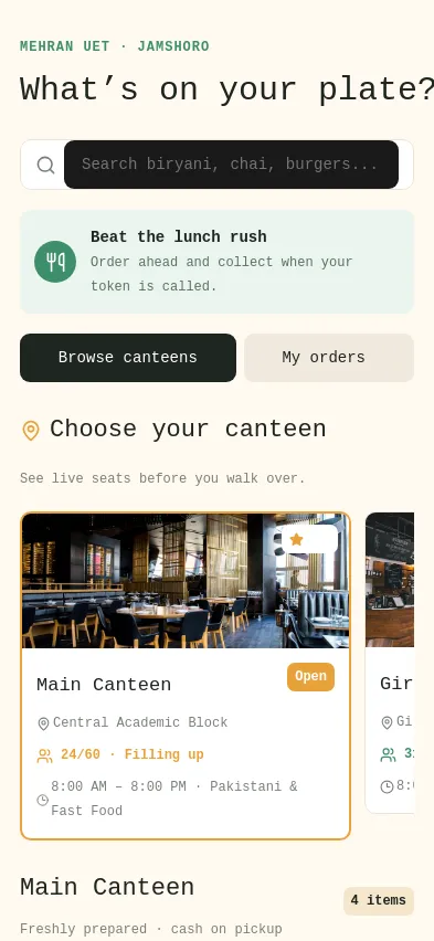 MUET Canteen App
