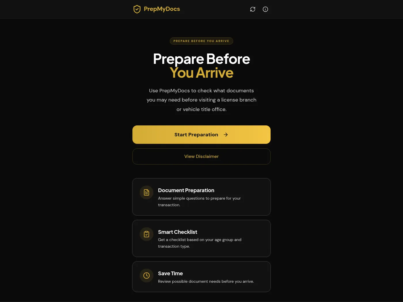PrepMyDocs Web App