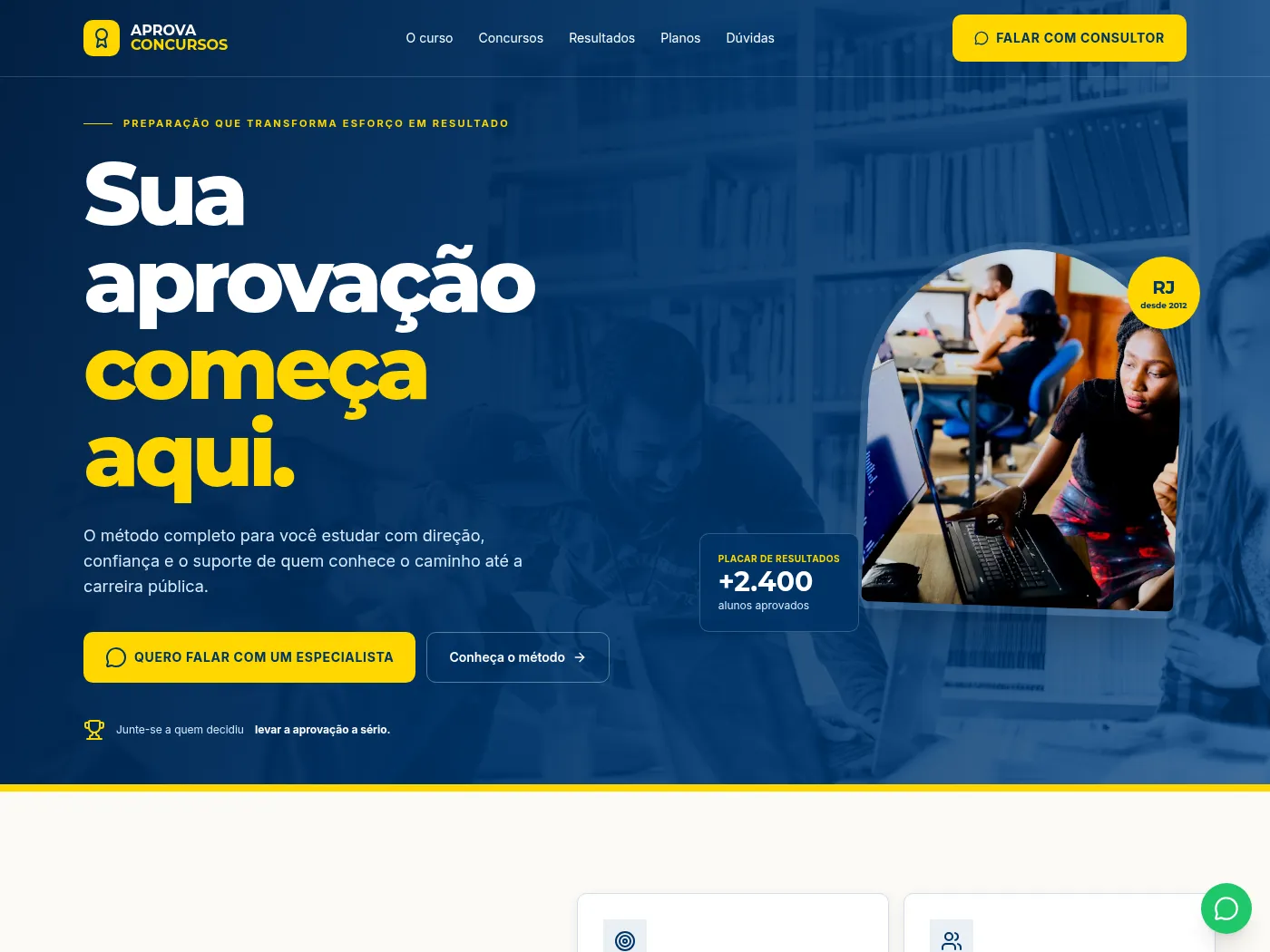 Aprova Concursos Landing Page