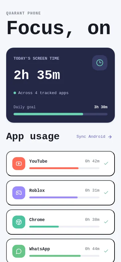 Quarant Phone Tracker