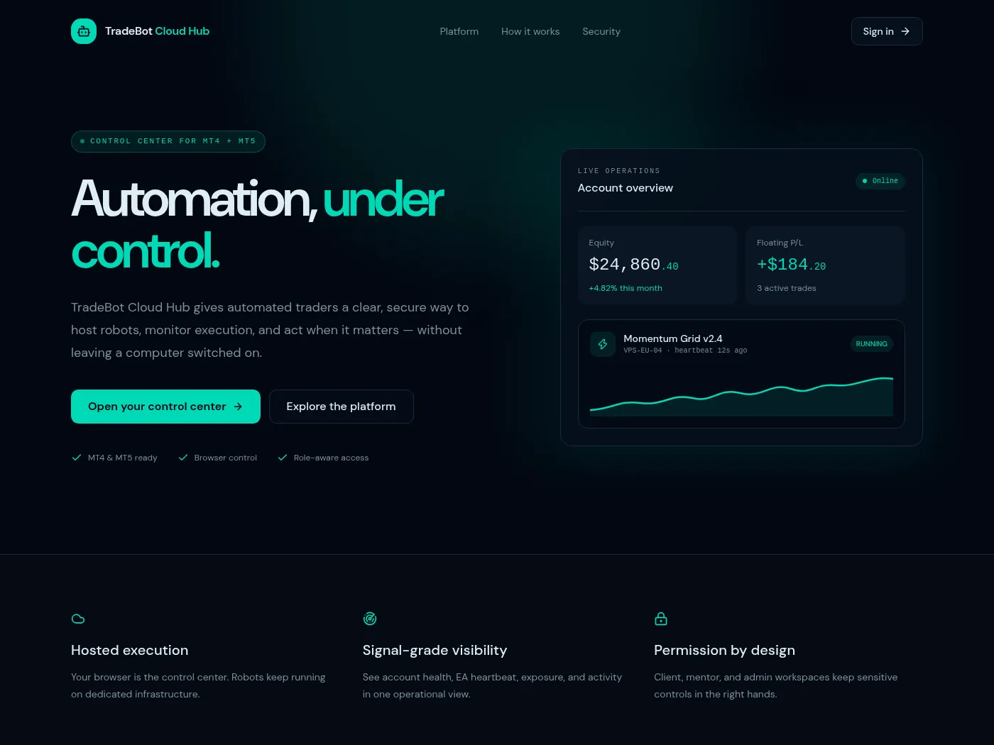 TradeBot Cloud Hub