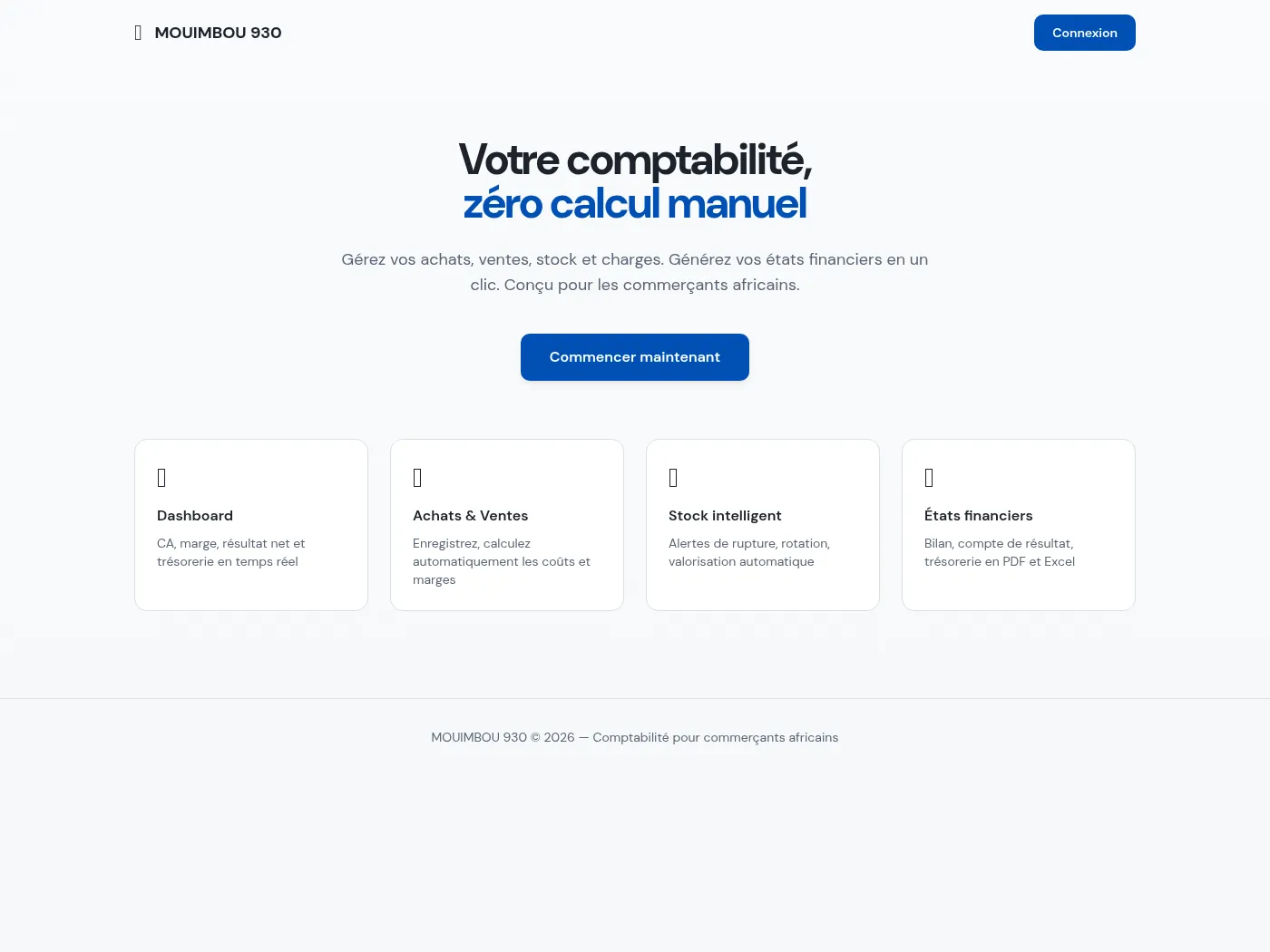 MOUIMBOU 930 Comptabilité