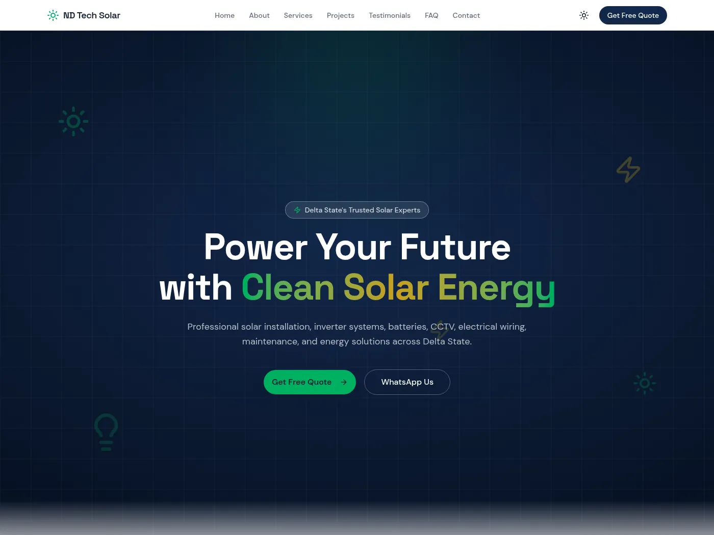 ND Tech Solar Website