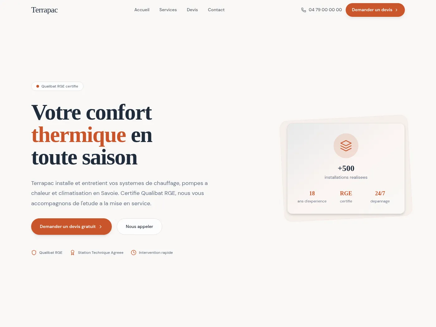 Terrapac Quote Site