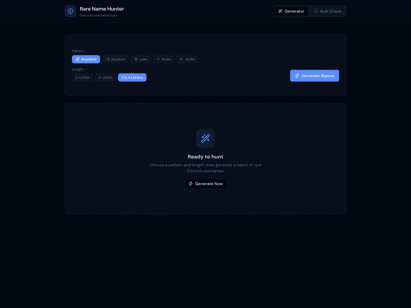 Rare Discord Name Hunter