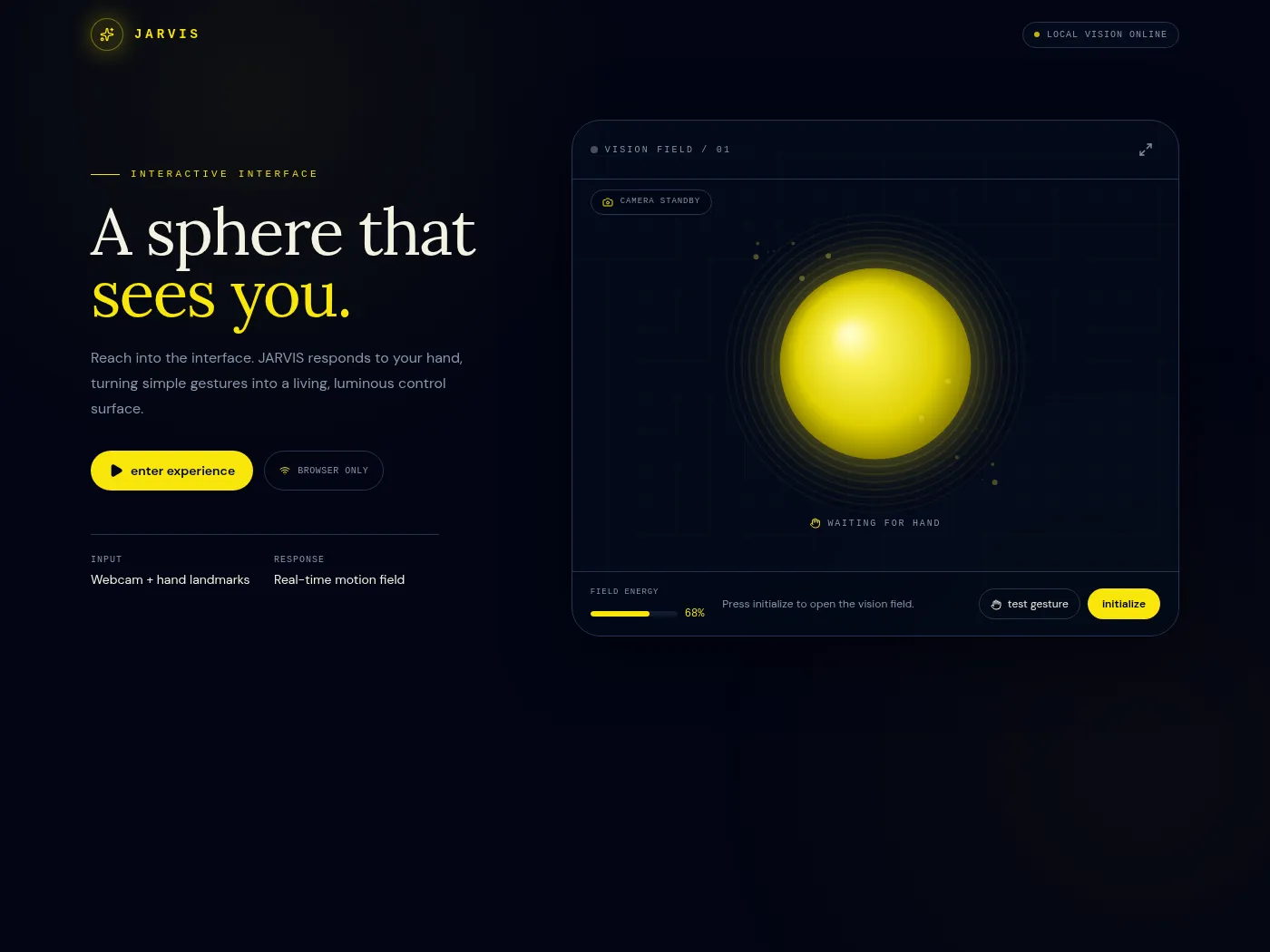 Jarvis Gesture Sphere