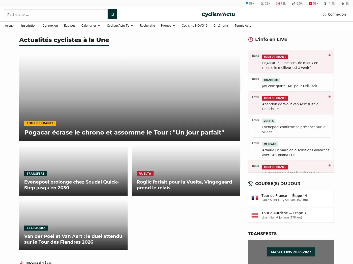 CyclismActu Web Rebuild