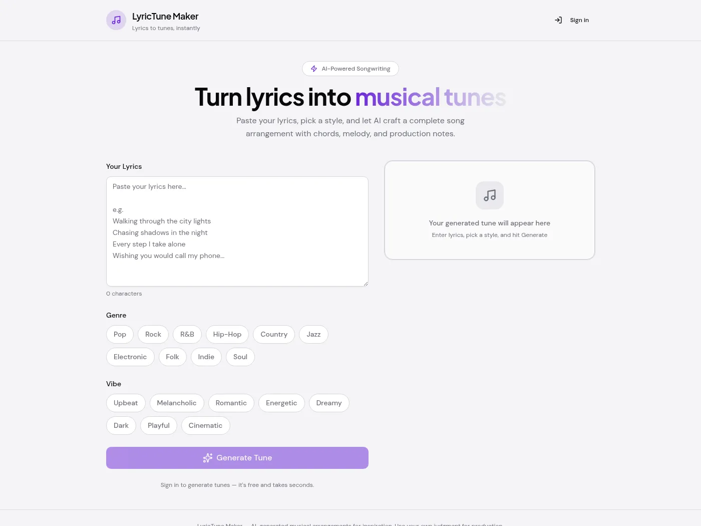 LyricTune Maker
