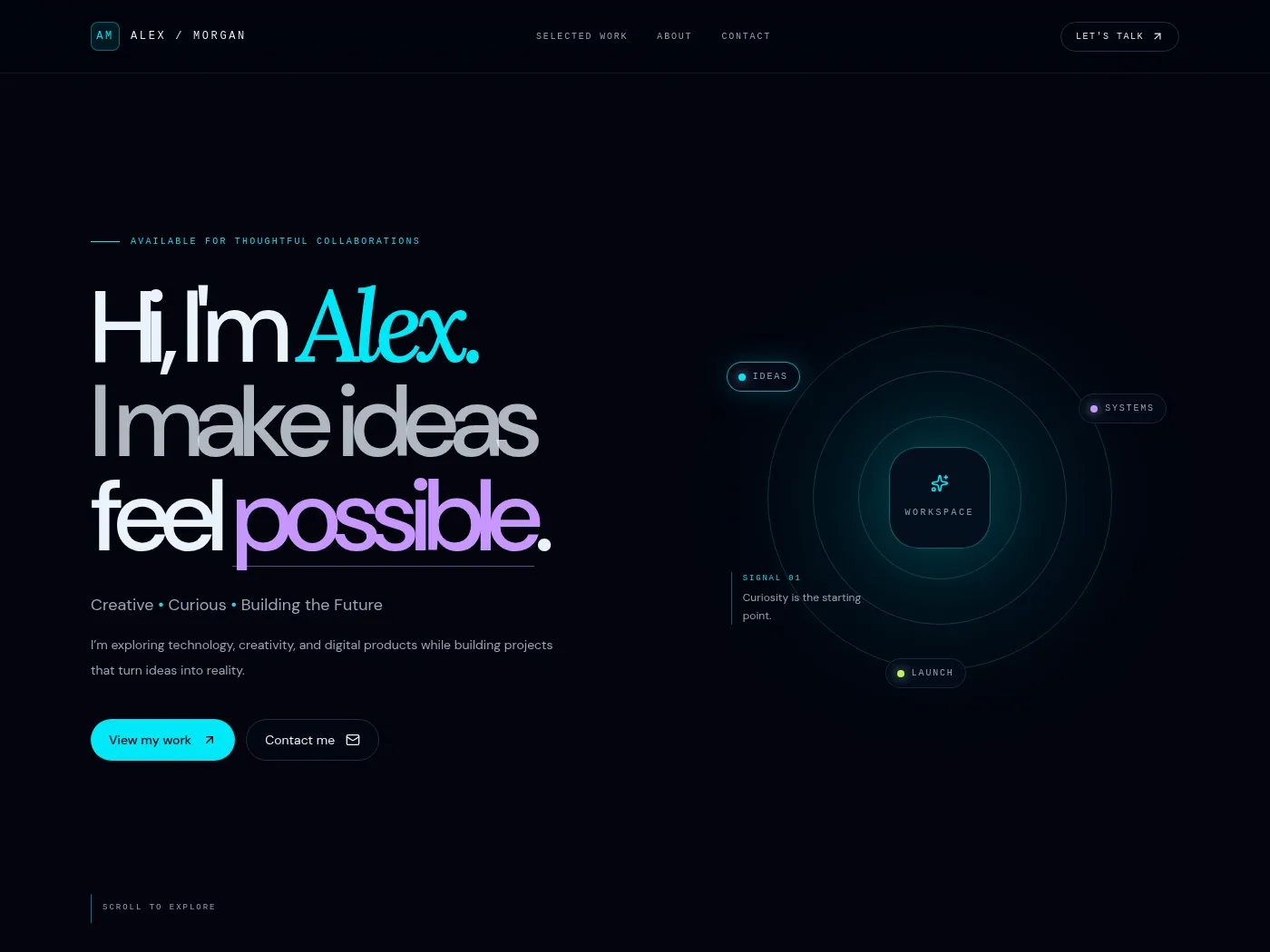 Futurist Portfolio Workspace