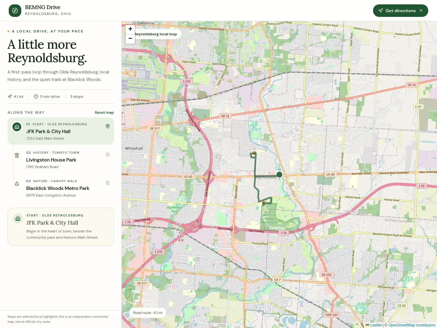 Reynoldsburg BEMNG Map