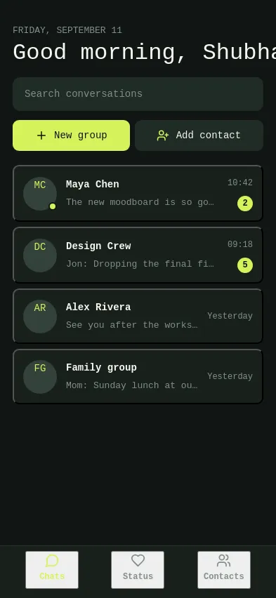 Realtime Chat Messenger