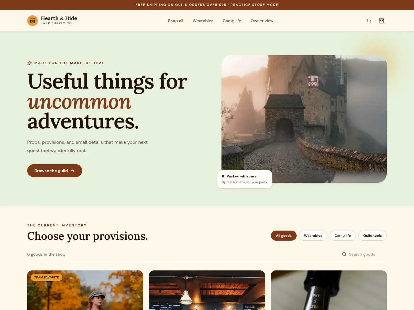 LARP Shopify Simulator