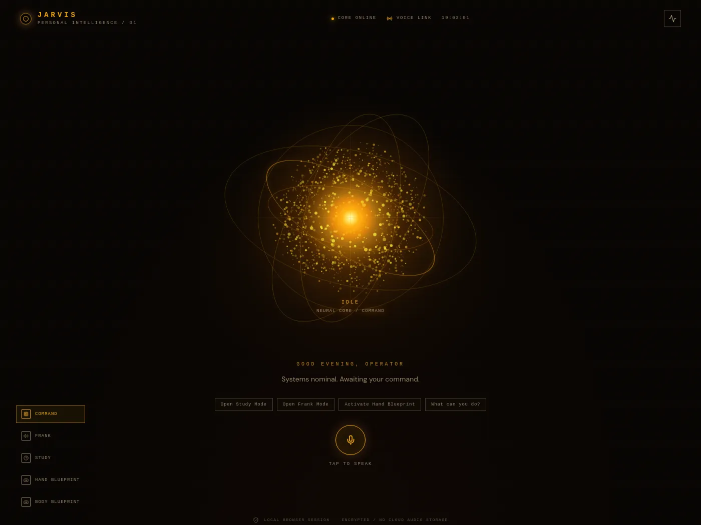 JARVIS Futuristic AI HUD