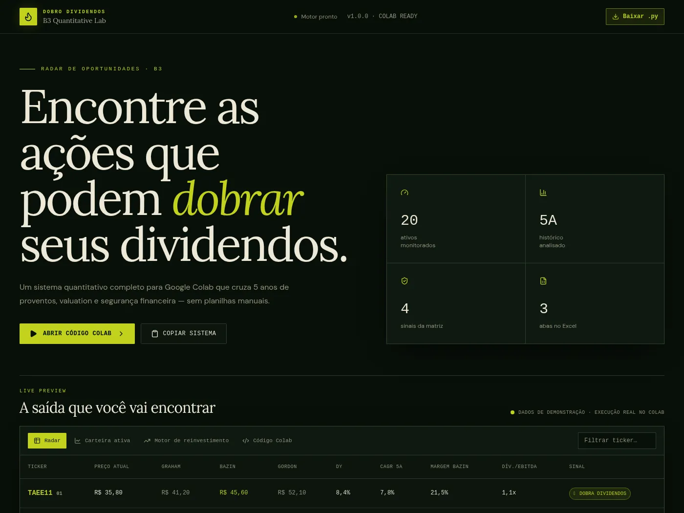 Dobro Dividendos B3