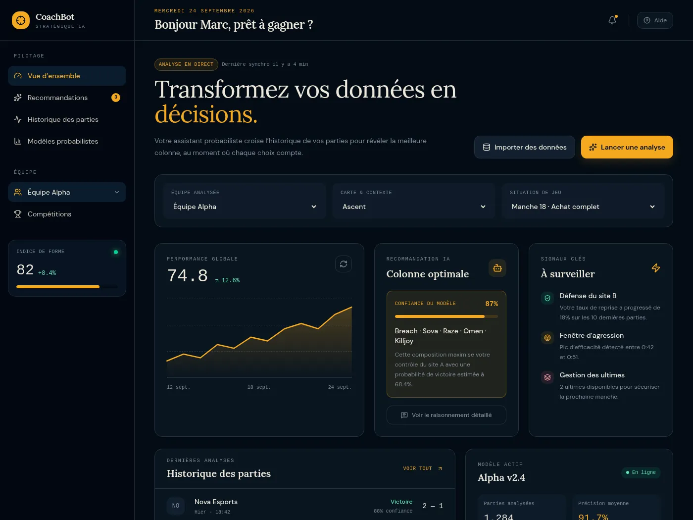CoachBot Stratégique IA