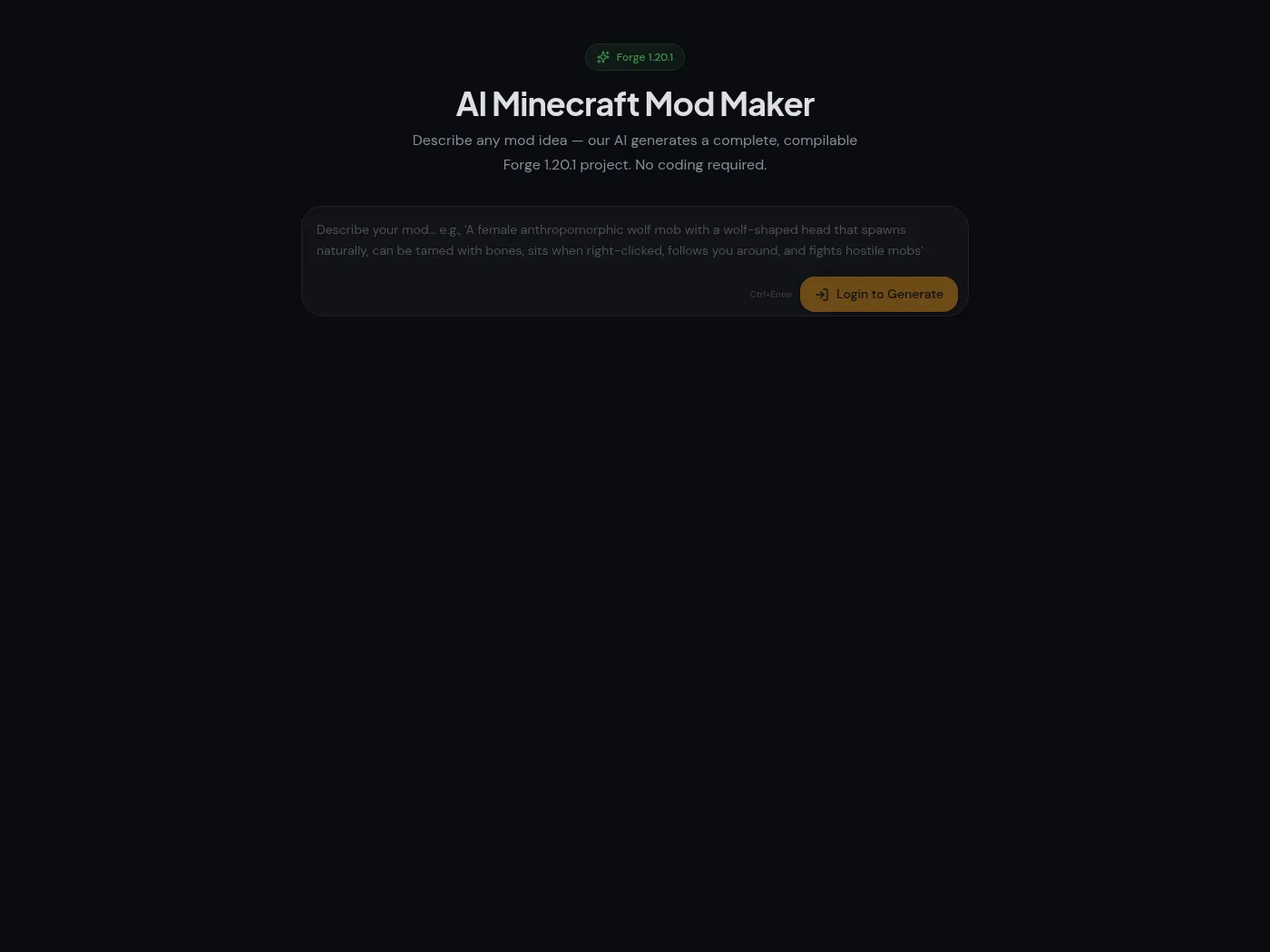 AI Minecraft Mod Maker