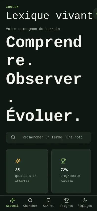 ZooLex AI Mobile Dictionary