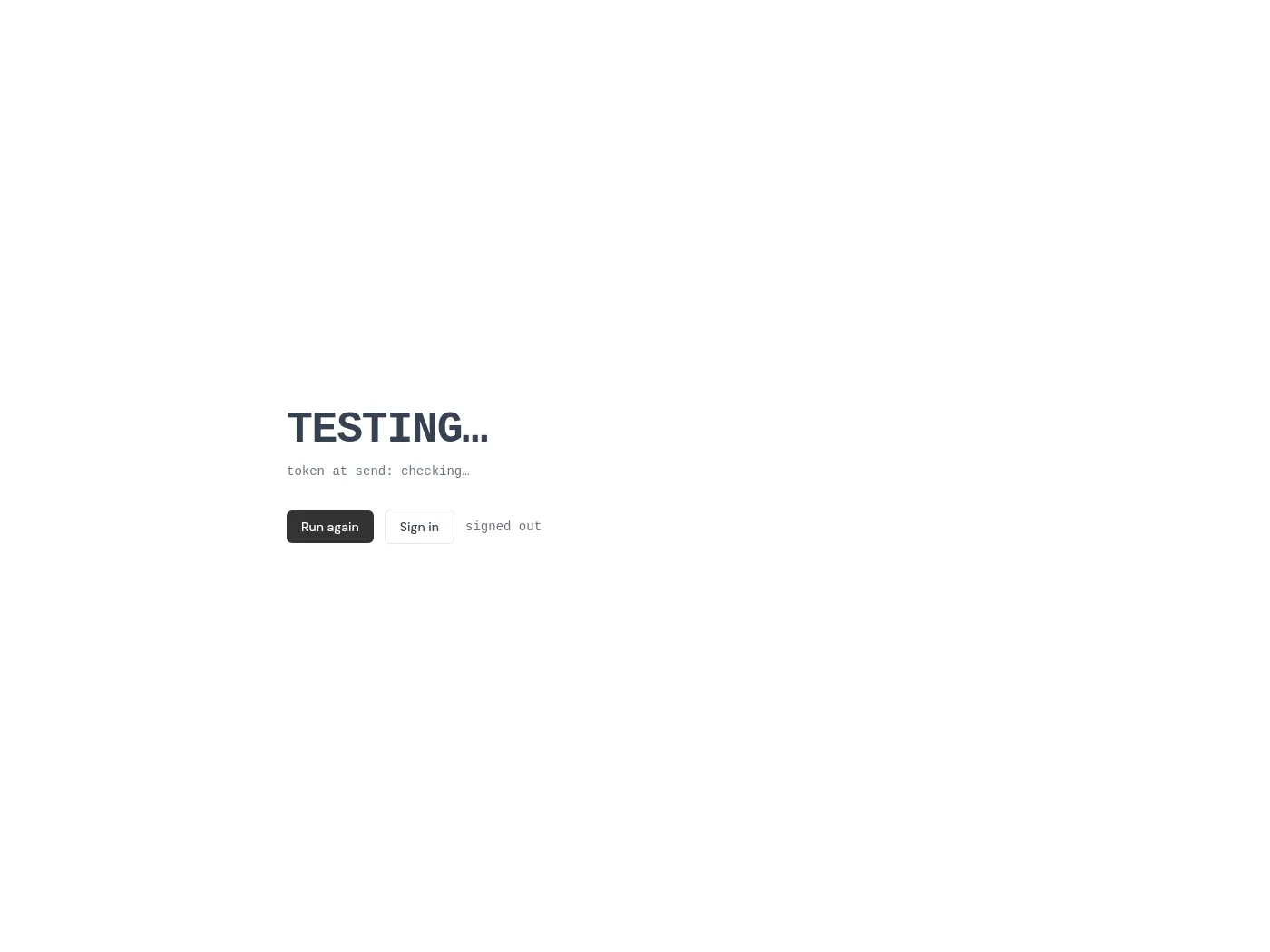 Blink Auth Test App