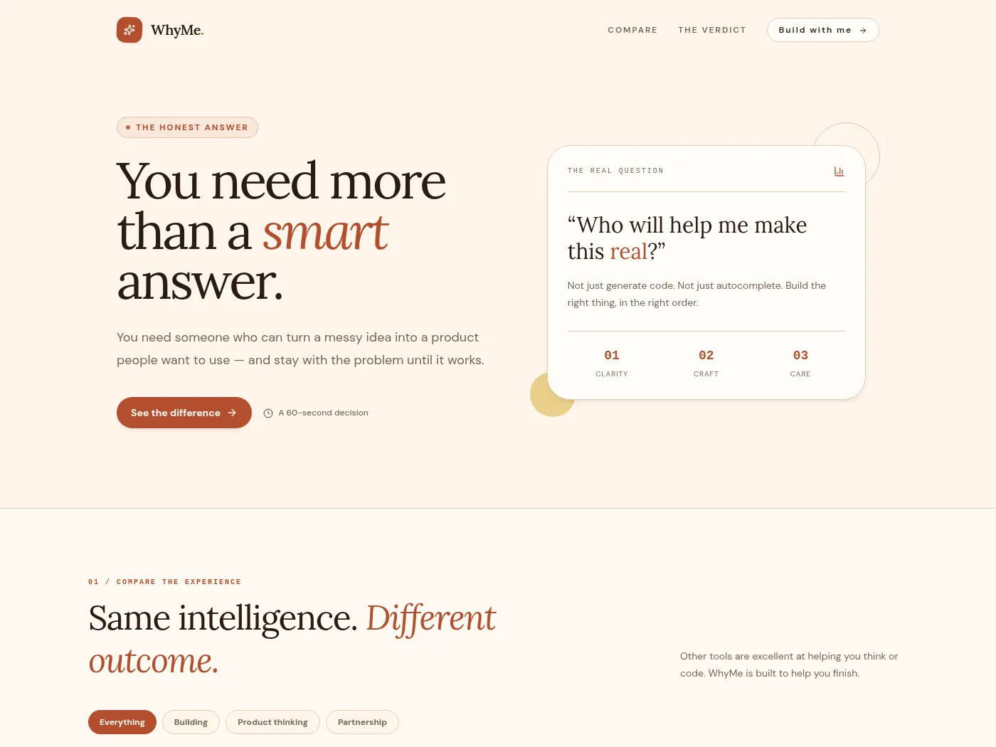 WhyMe SaaS Decision Tool