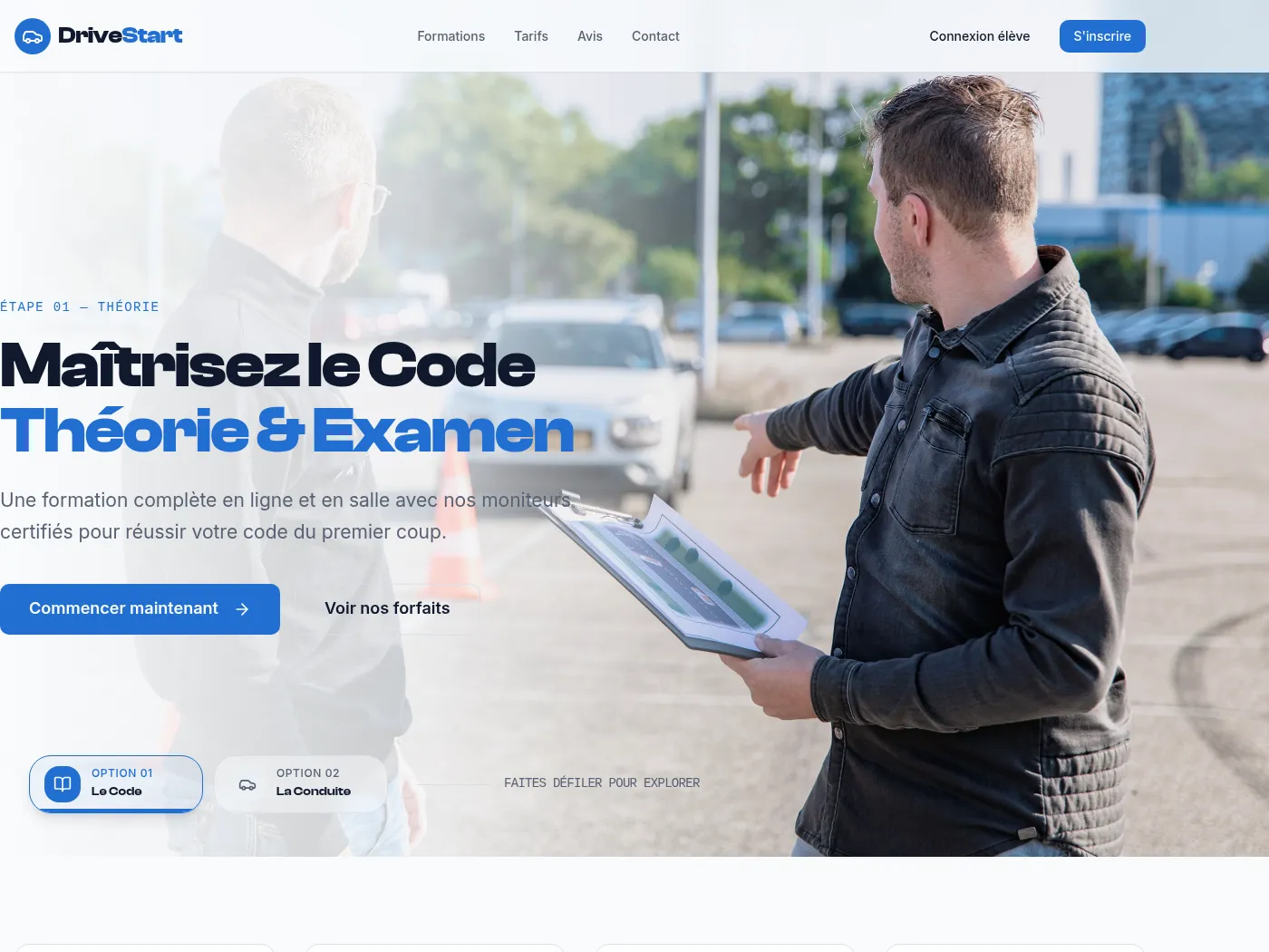 DriveStart Landing Page