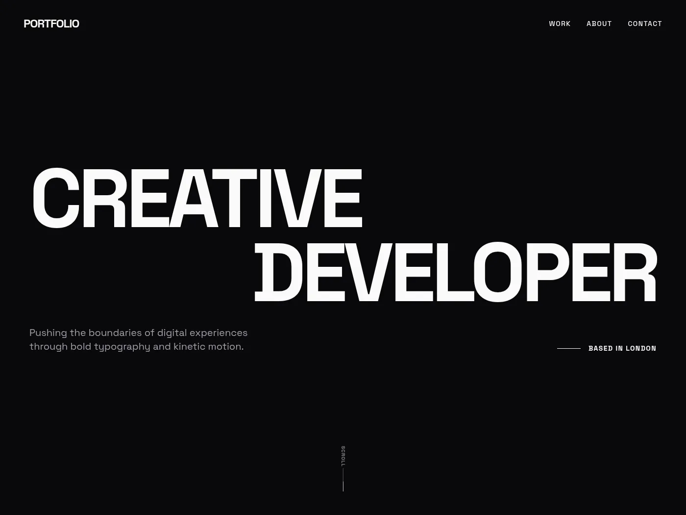 Kinetic Portfolio Landing (Remix)