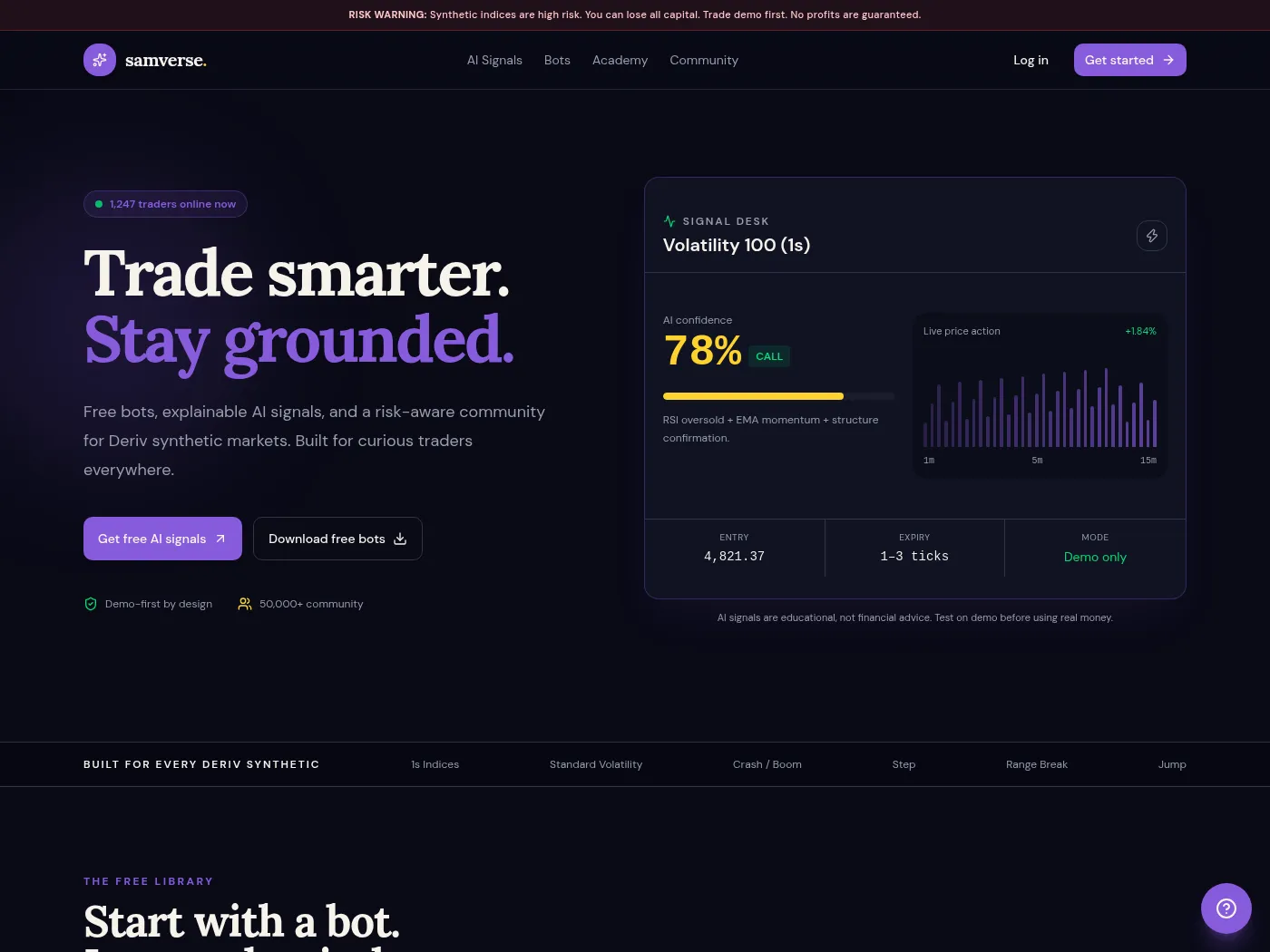 Samverse AI Trading Hub