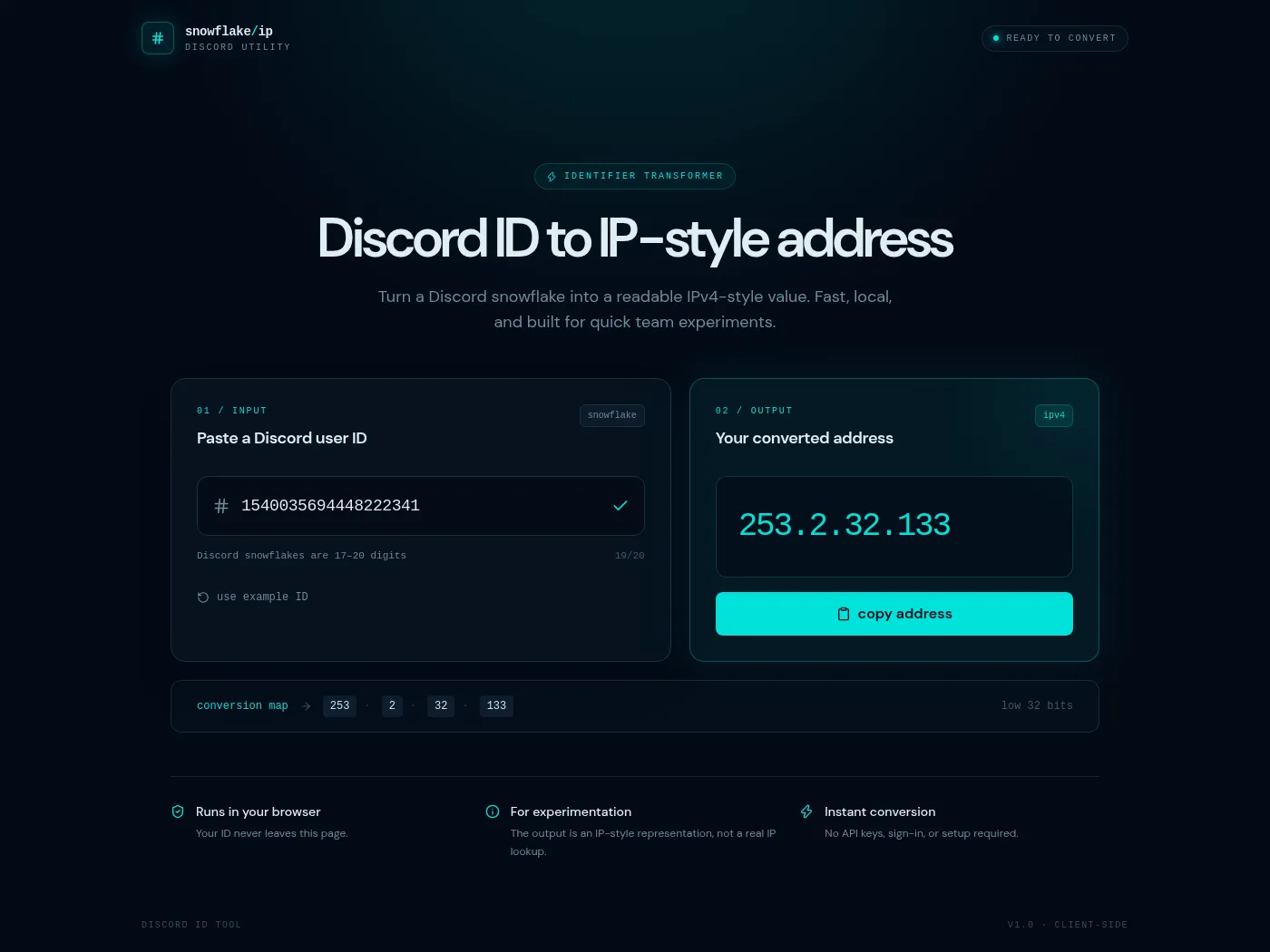 Discord ID IP Converter