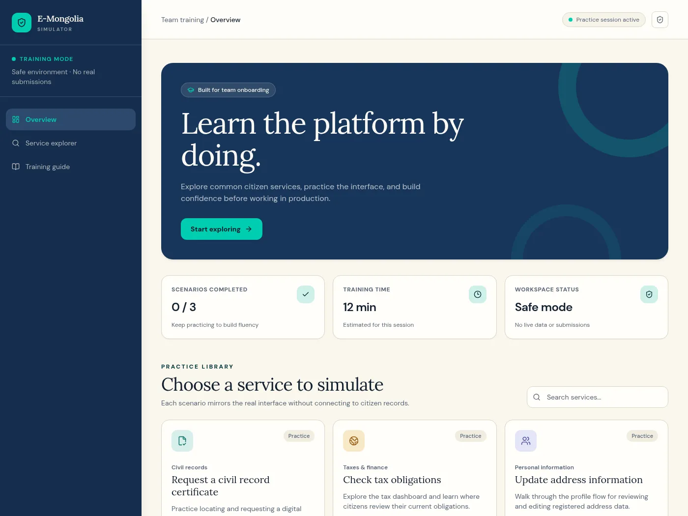 E-Gov Platform Simulator