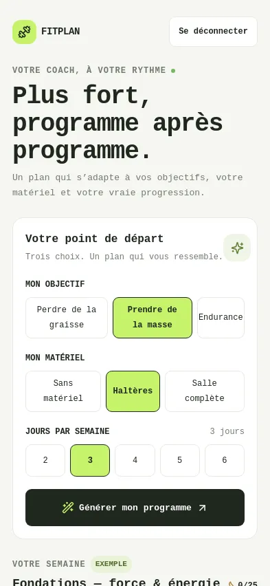 FitPlan AI Coach