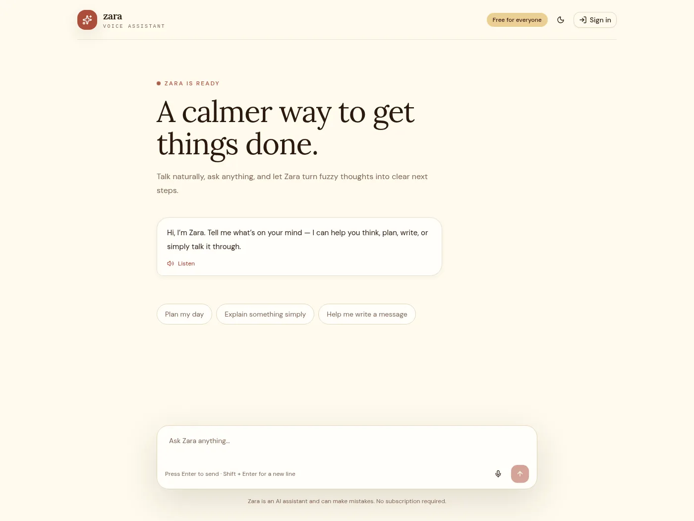 Zara AI Voice Assistant
