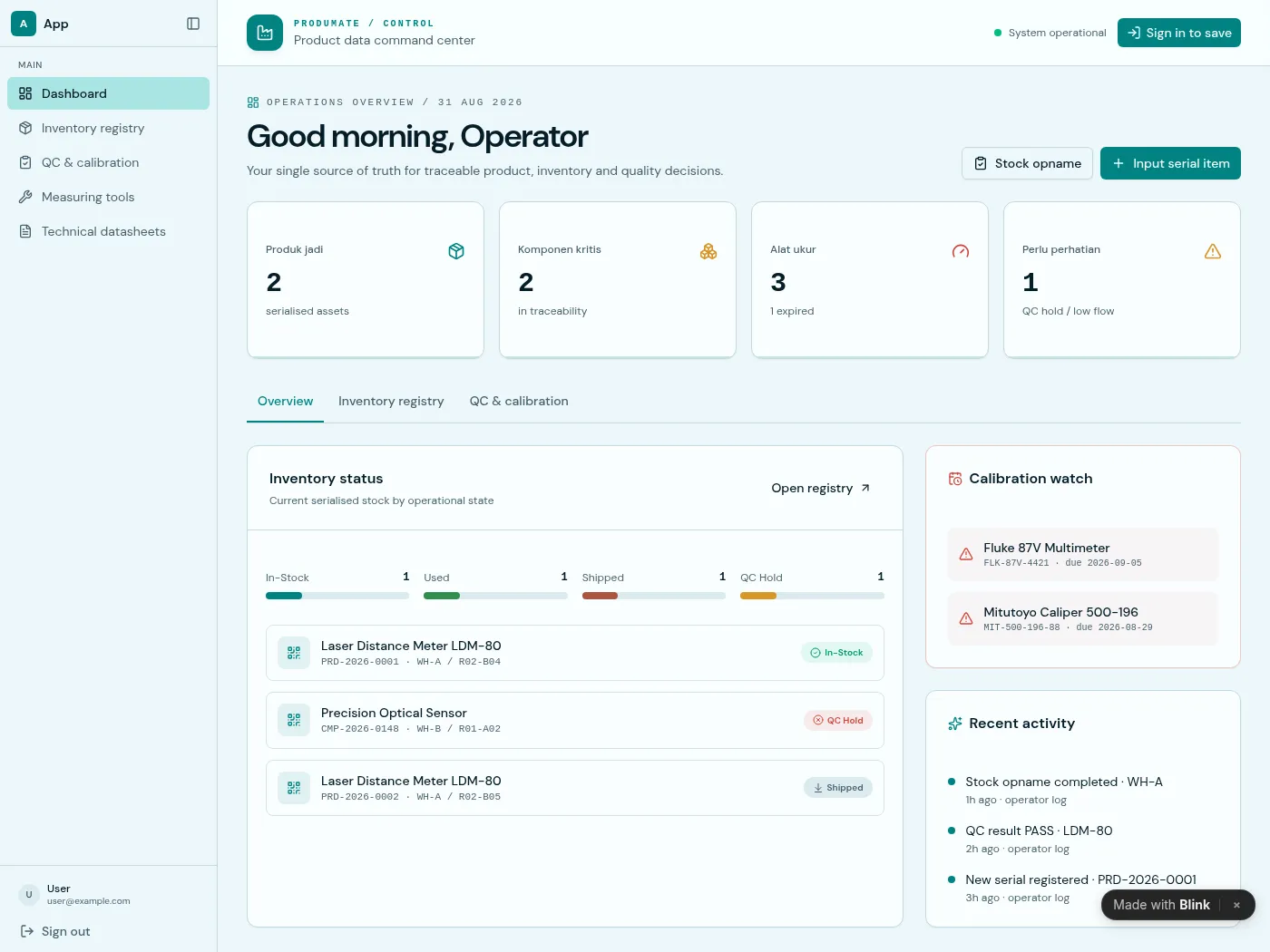 Produmate Inventory Suite