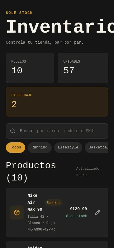 Inventario Sneakers App