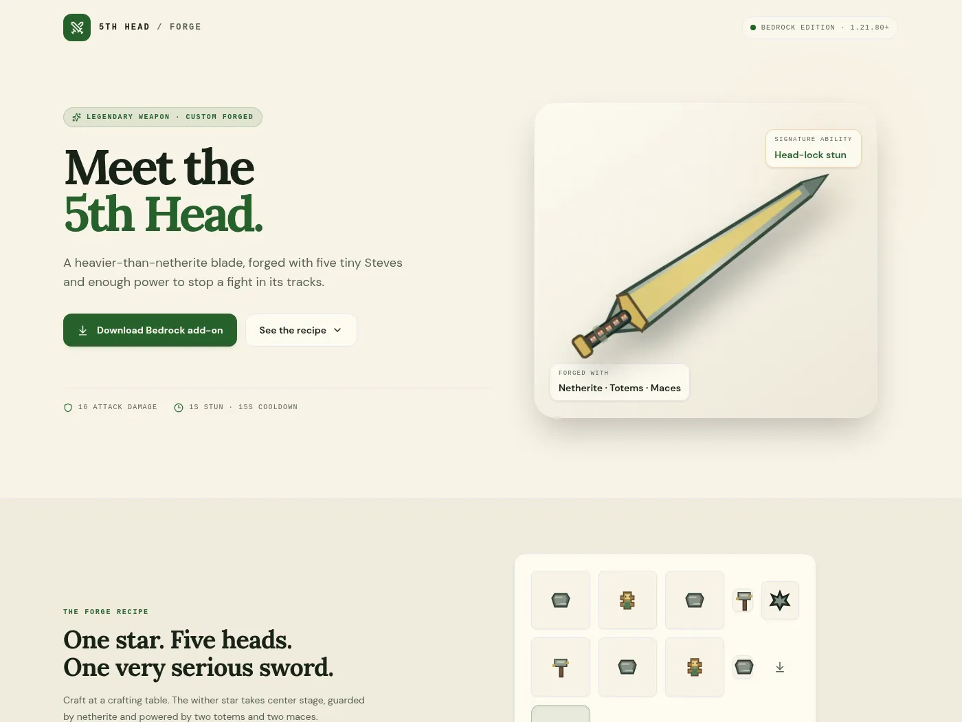 5th Head Sword Addon