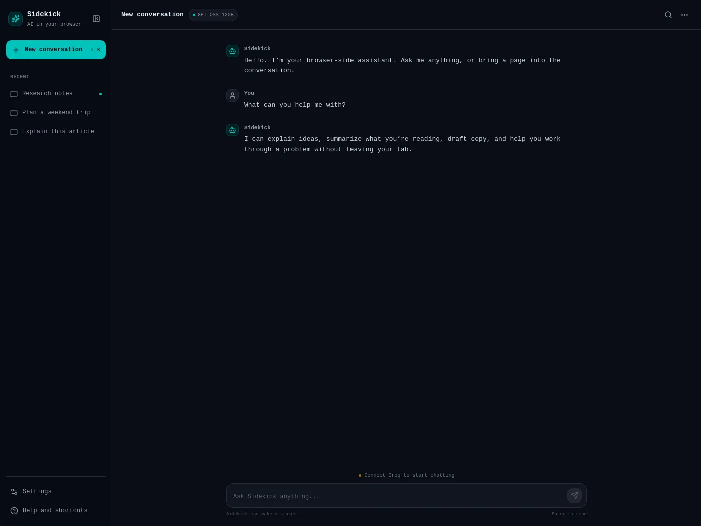 AI Sidebar Assistant