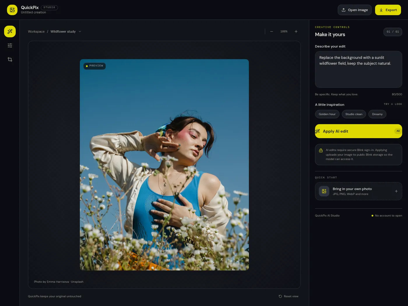 QuickPix AI Editor