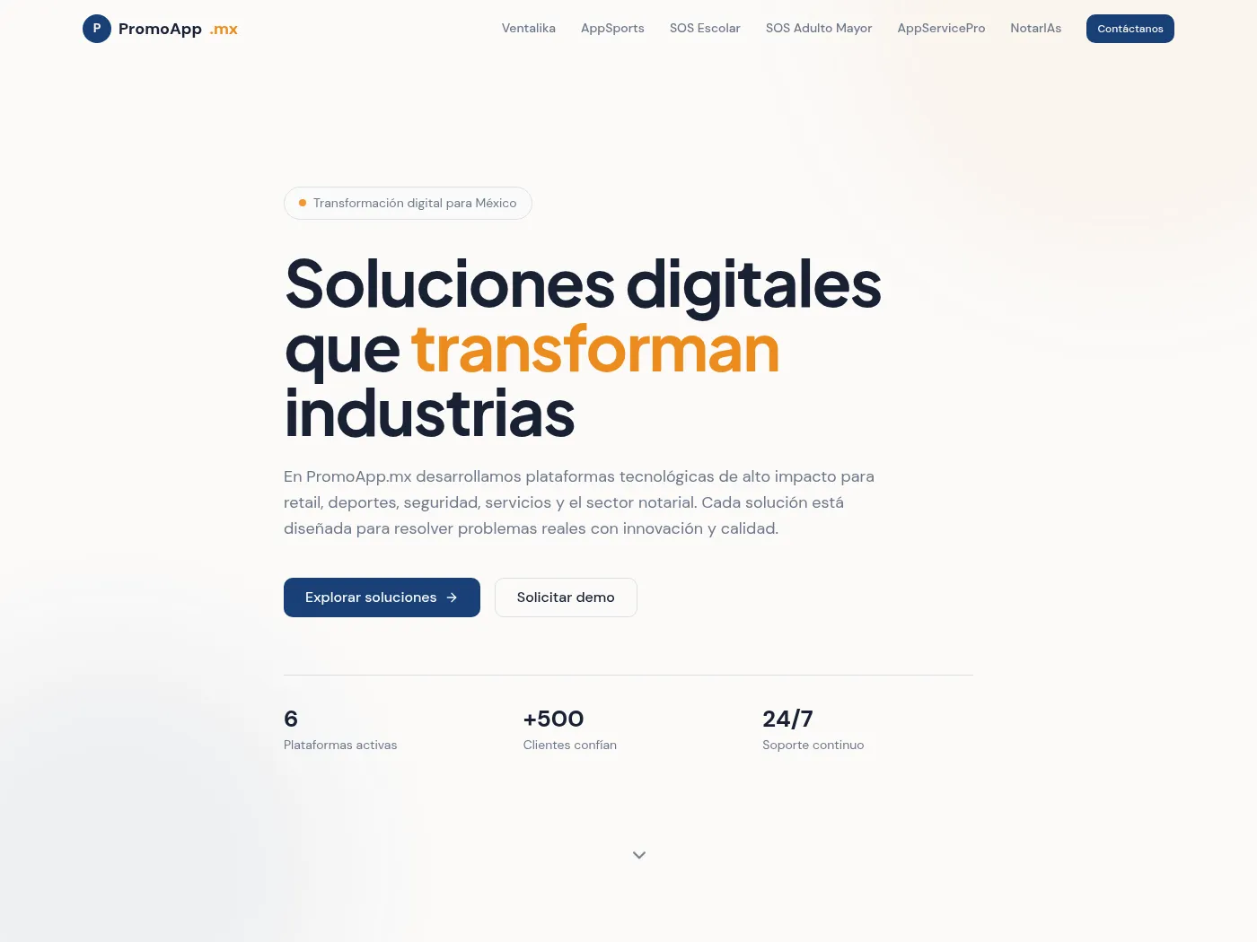 PromoApp MX Landing Hub