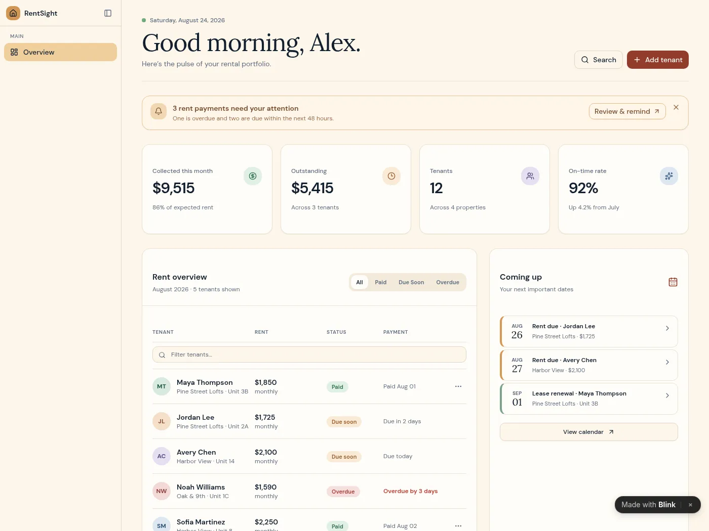 RentSight Manager