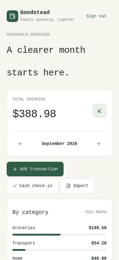 Consent Family Spend Tracker