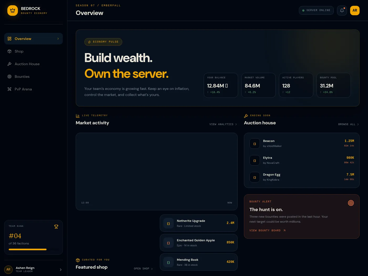 Bedrock Bounty Economy