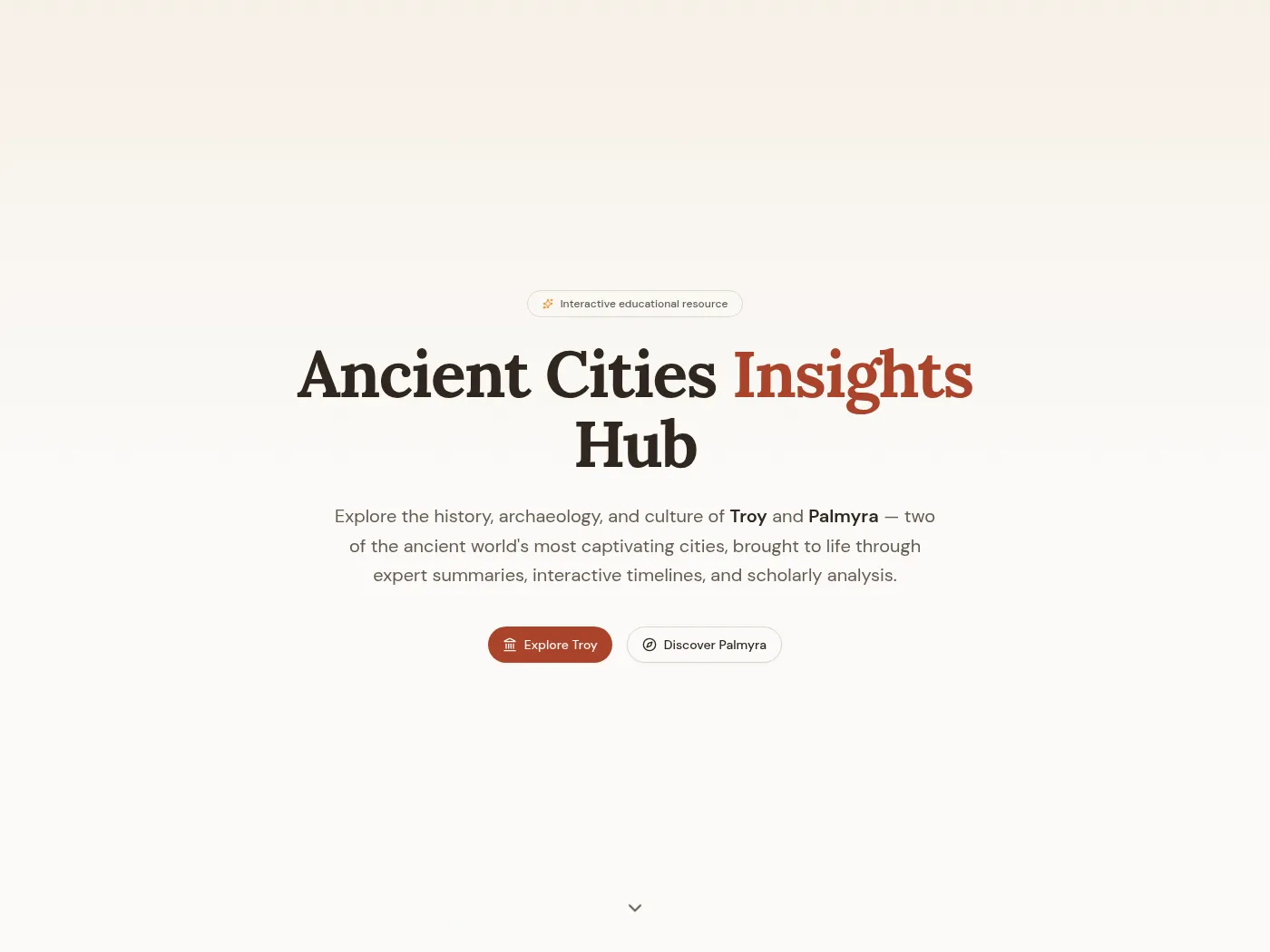Ancient Cities Insights Hub