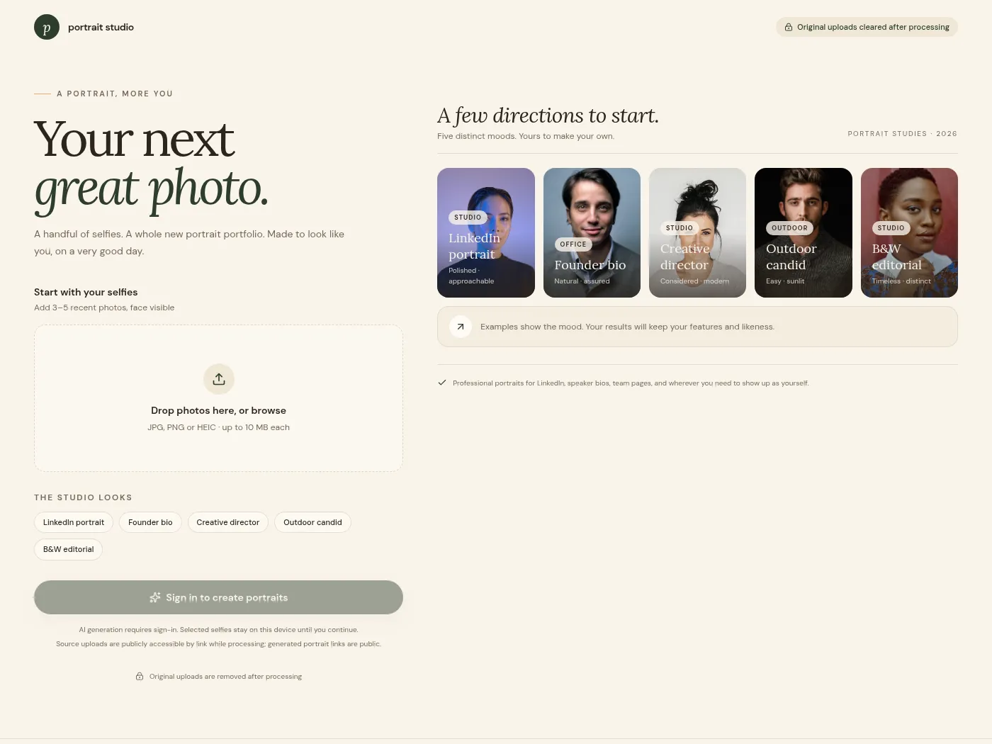 AI Headshot Studio