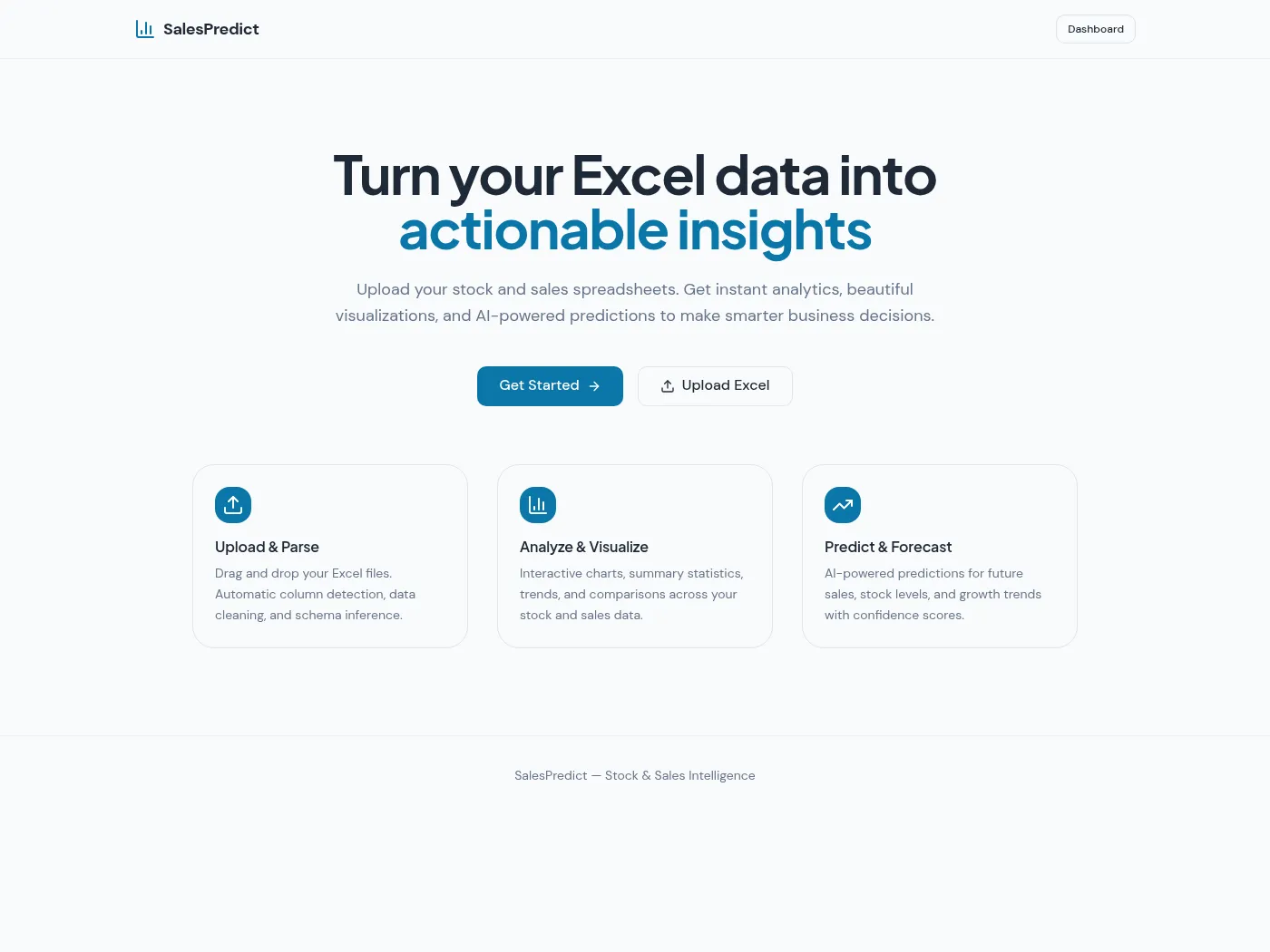 SalesPredict Dashboard